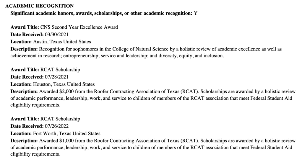 My TMDSAS Application – Zoe Martinez